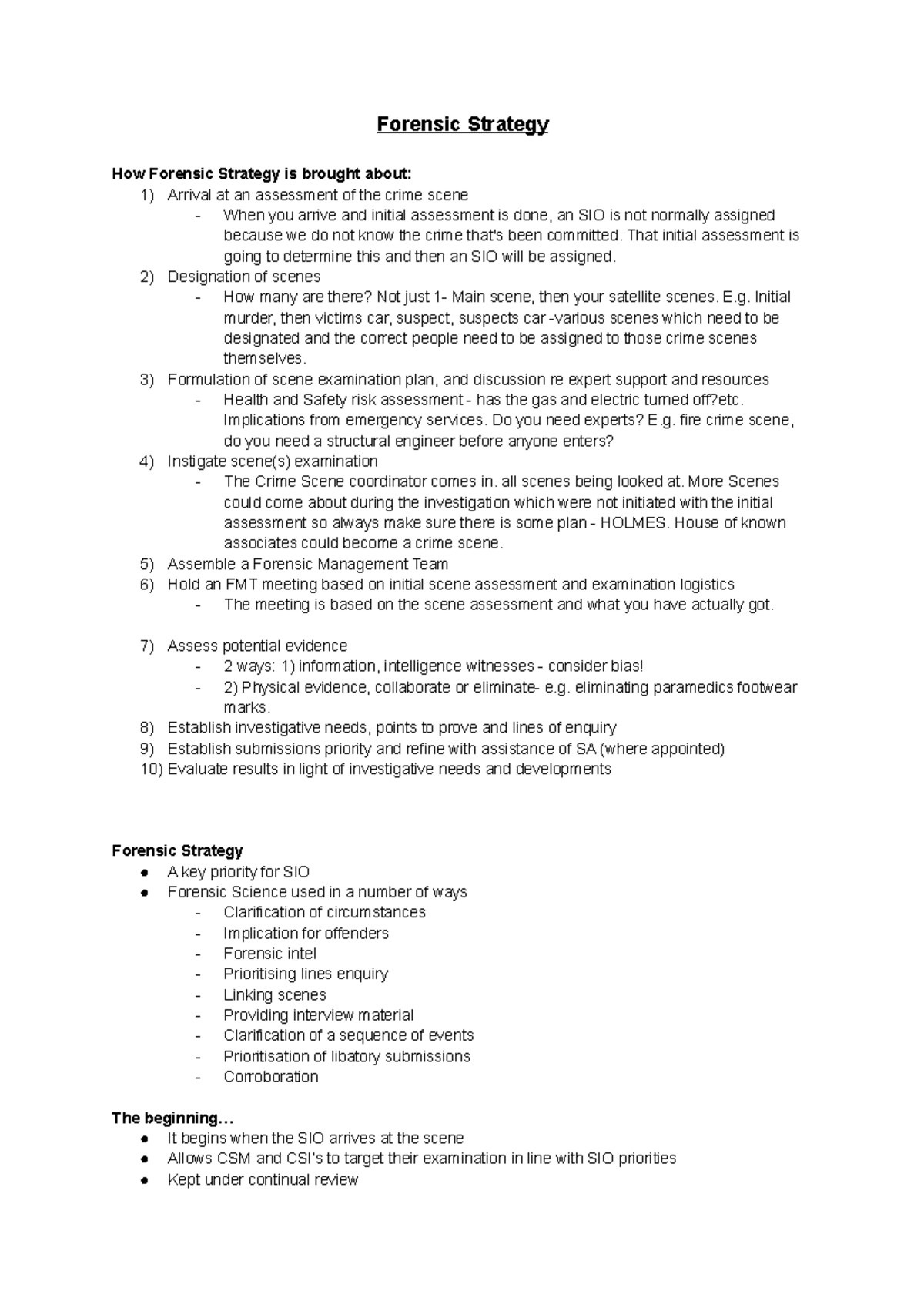 Advanced Crime Scene- Forensic Strategy, How Forensic Strategy is ...