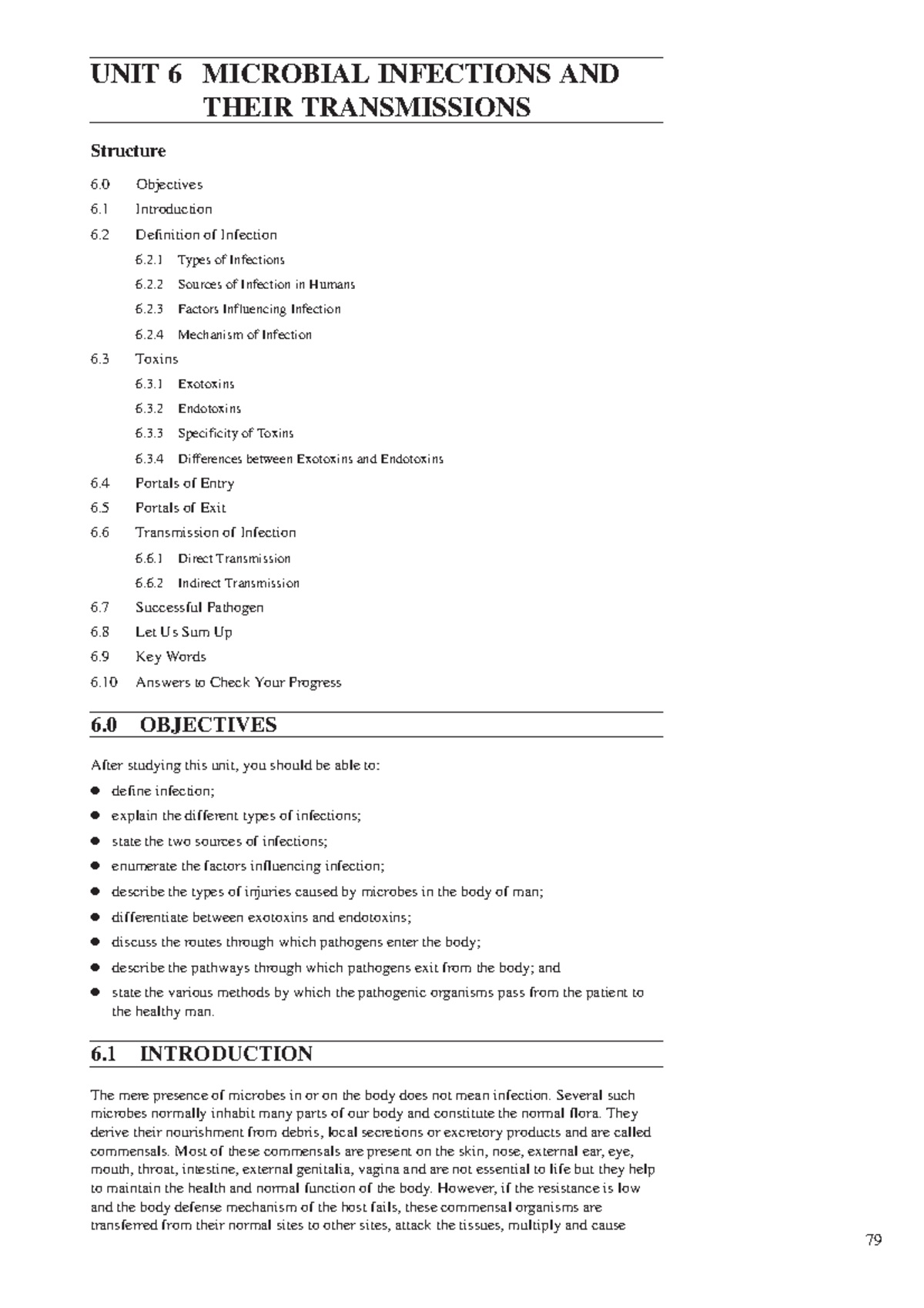Unit-6 Microbial Infections AND Their Transmissions - UNIT 6 MICROBIAL ...
