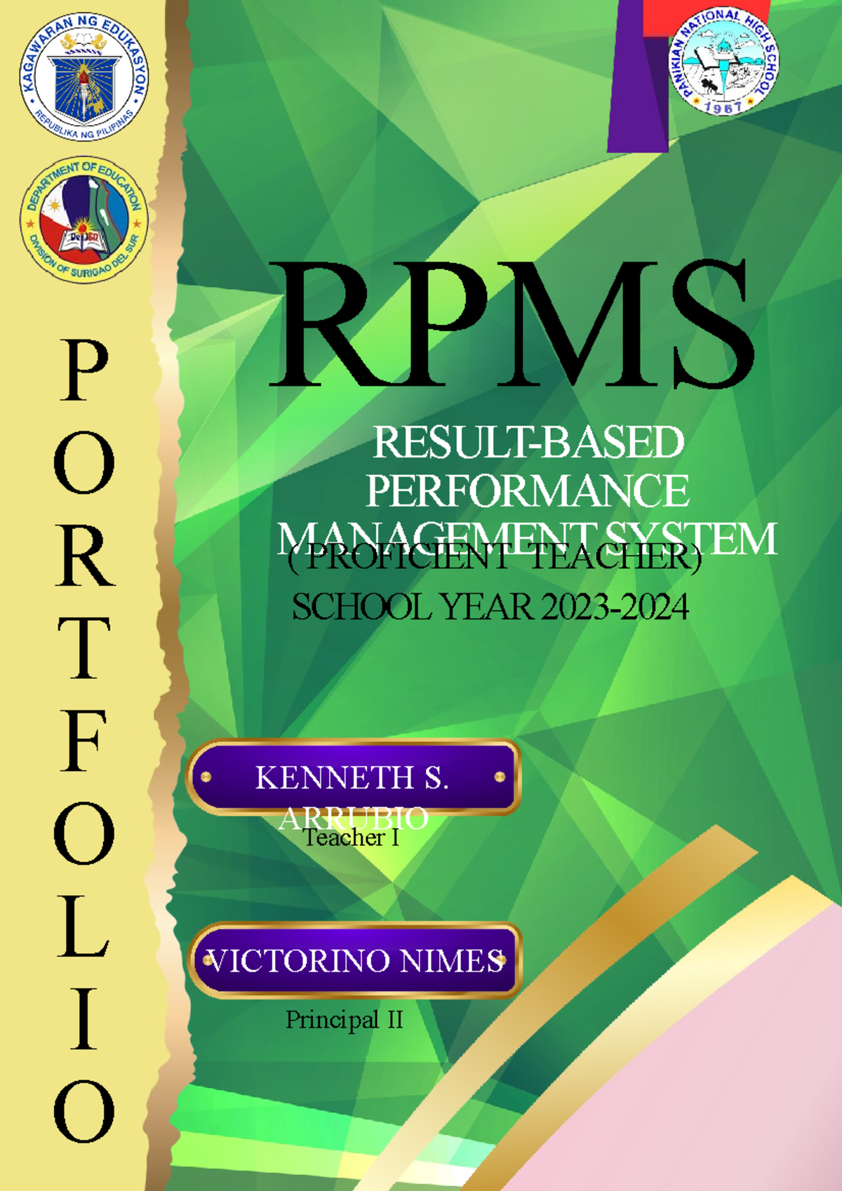 RPMS Portfolio 2023-2024 - KENNETH S. ARRUBIO P O R T F O L I O RPMS ...