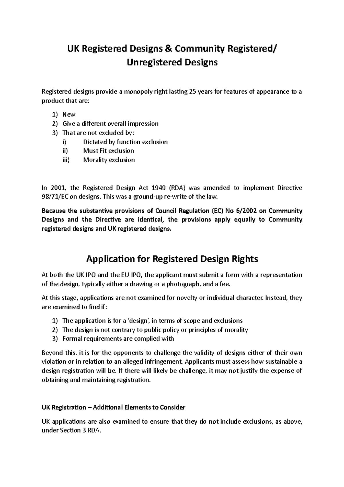 UK & Community Registered Designs - UK Registered Designs & Community ...