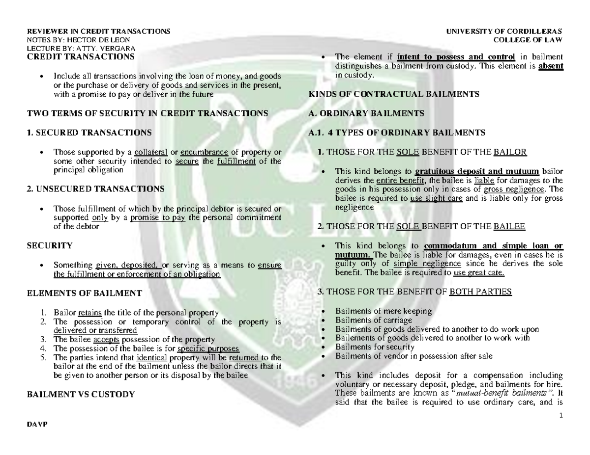 Cred-trans-reviewer Credit transaction means any transaction by the ...