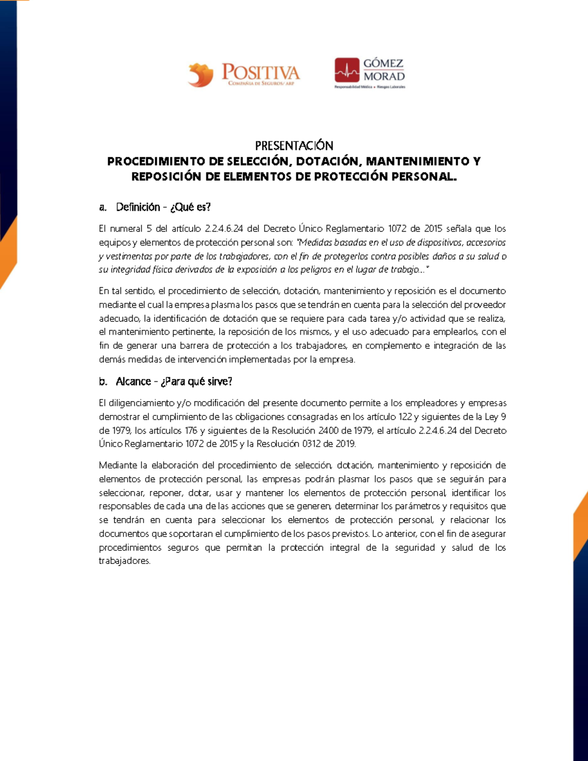 SG.SST-PRO-35 Procedimiento DE Selección, Dotación, USO, Mantenimiento Y Reposición DE EPP - Studocu