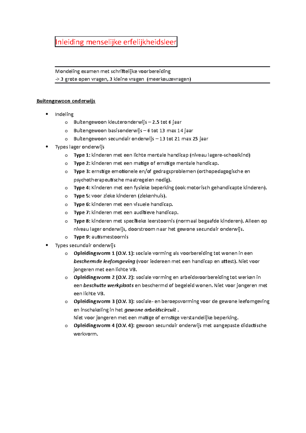 1 algemene inleiding - Inleiding menselijke erfelijkheidsleer Mondeling ...