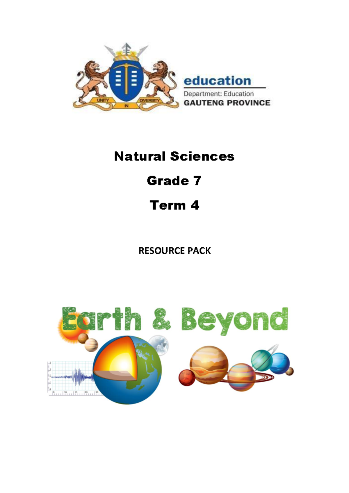 Planet Earth and Beyond Booklet Gr 7 - Natural Sciences Grade 7 Term 4 ...