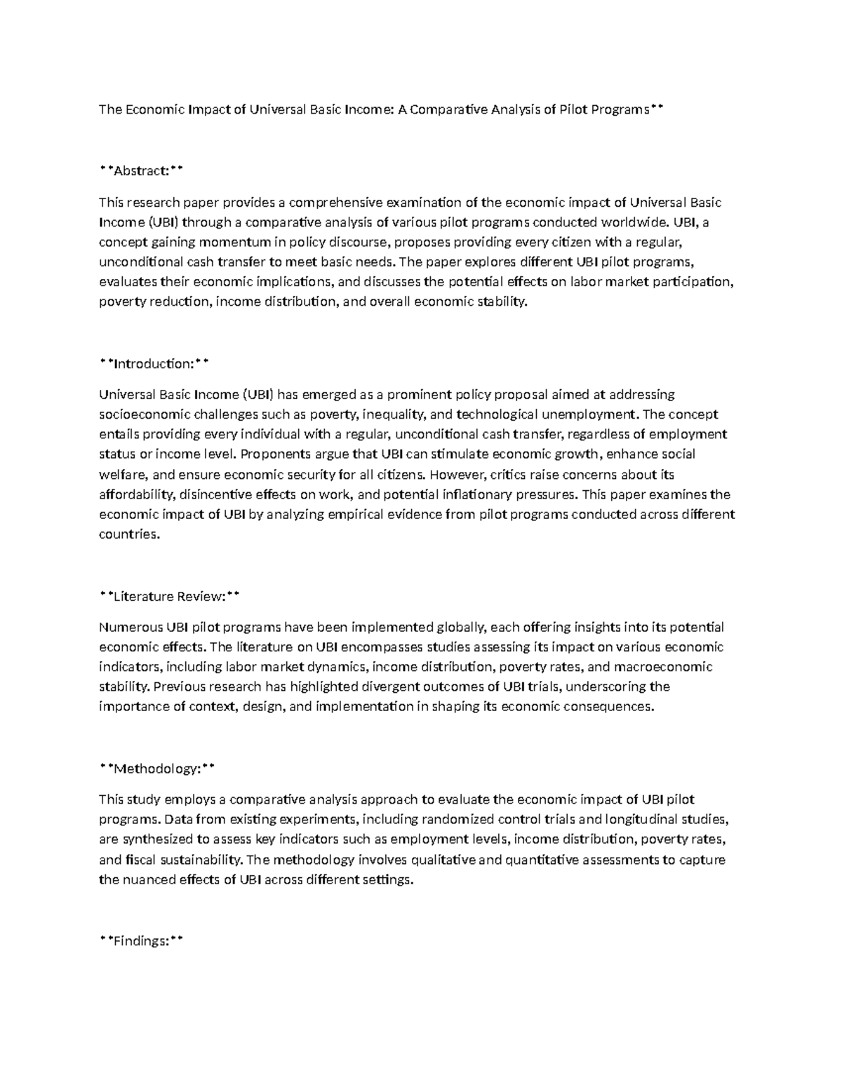 The Economic Impact of Universal Basic Income - UBI, a concept gaining ...