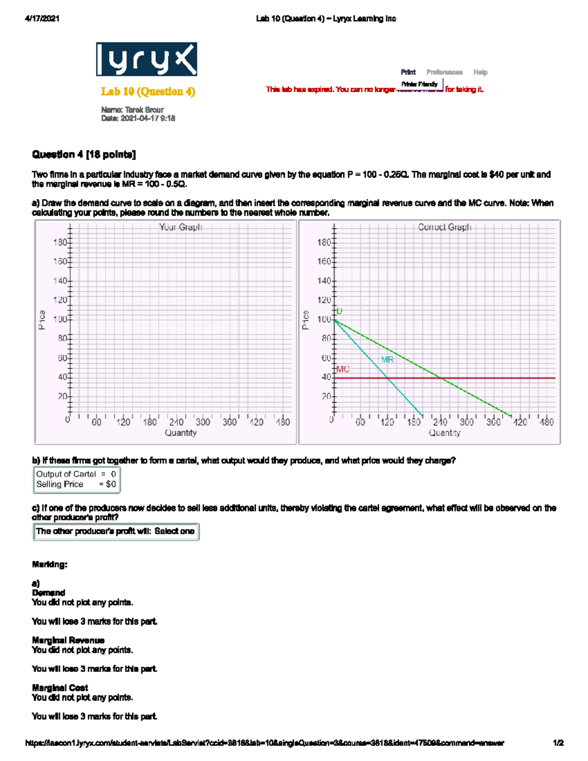Lab 10 (Question 4) - ECON 201 - Studocu