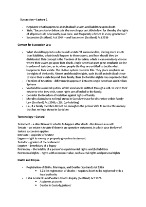 Lecture 3 - Co-ownership - Property, Trusts, Succession – lecture 3a Co ...