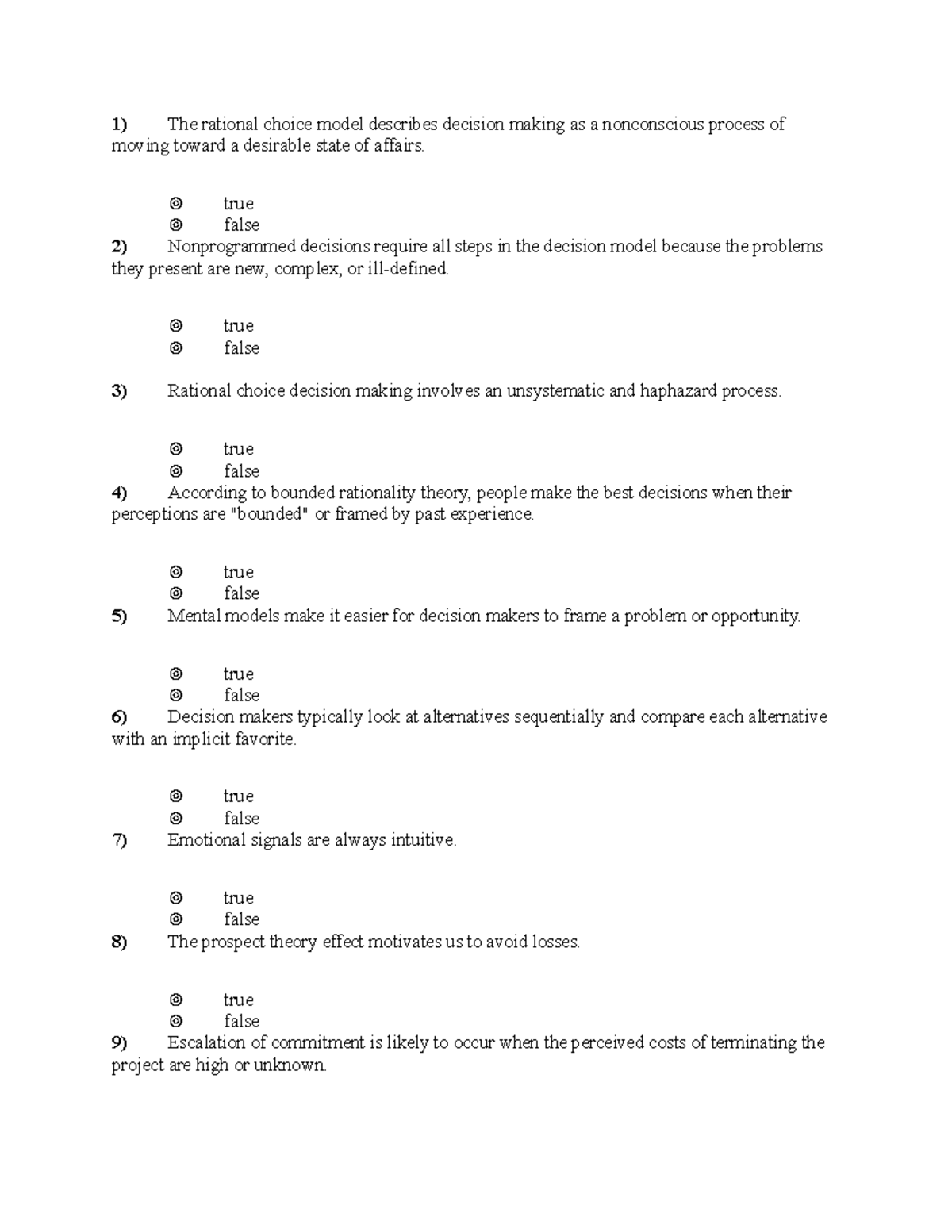 Chapter-7 - Chapter-7 - The rational choice model describes decision ...