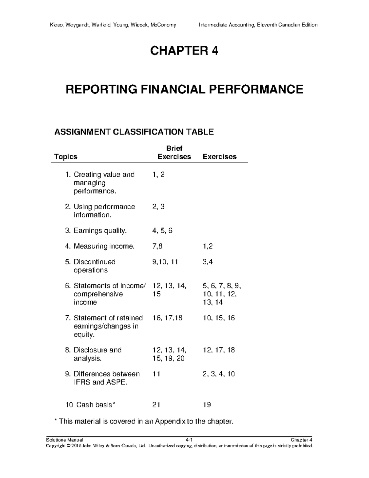 Chapter 4 - Exercises - Kieso, Intermediate Accounting, 12th Canadian ...