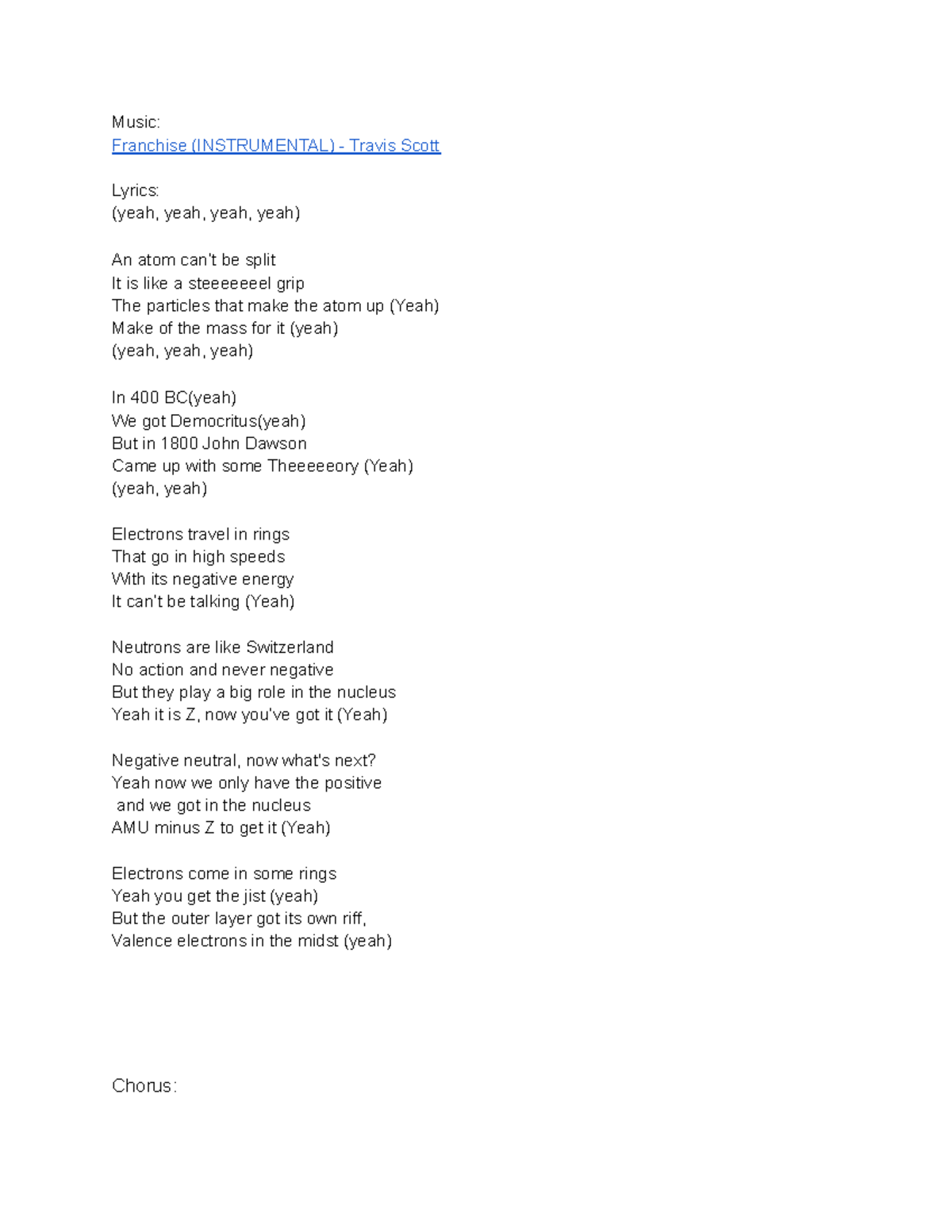 Song Rap Blah Music Franchise INSTRUMENTAL Travis Scott Lyrics song-rap-blah-music-franchise-instrumental-travis-scott-lyrics