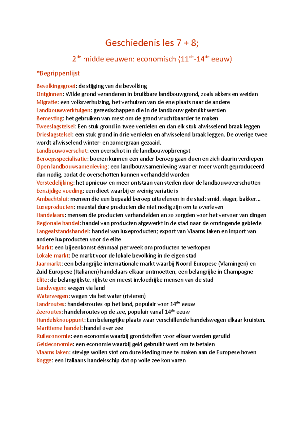 geschiedenis Les 7 en 8 - Geschiedenis les 7 + 8; 2 de middeleeuwen ...