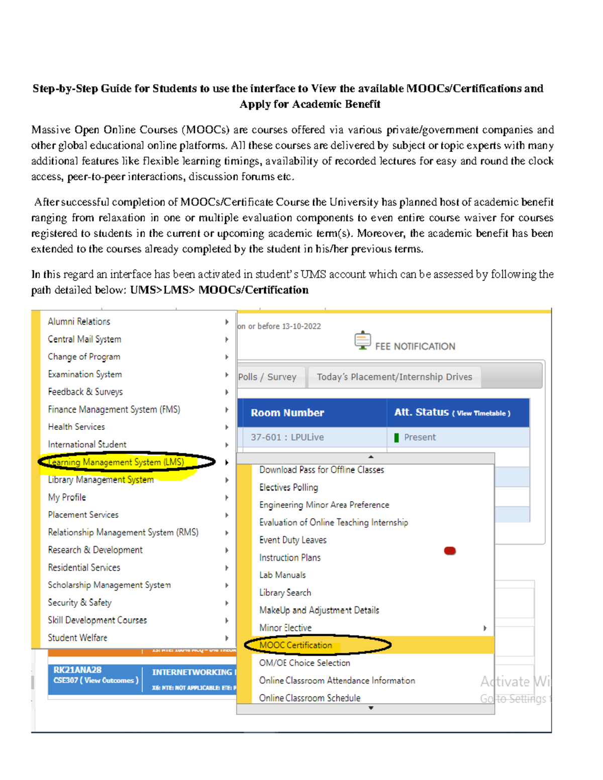 Stepbystep Mooc - Step-by-Step Guide for Students to use the interface ...