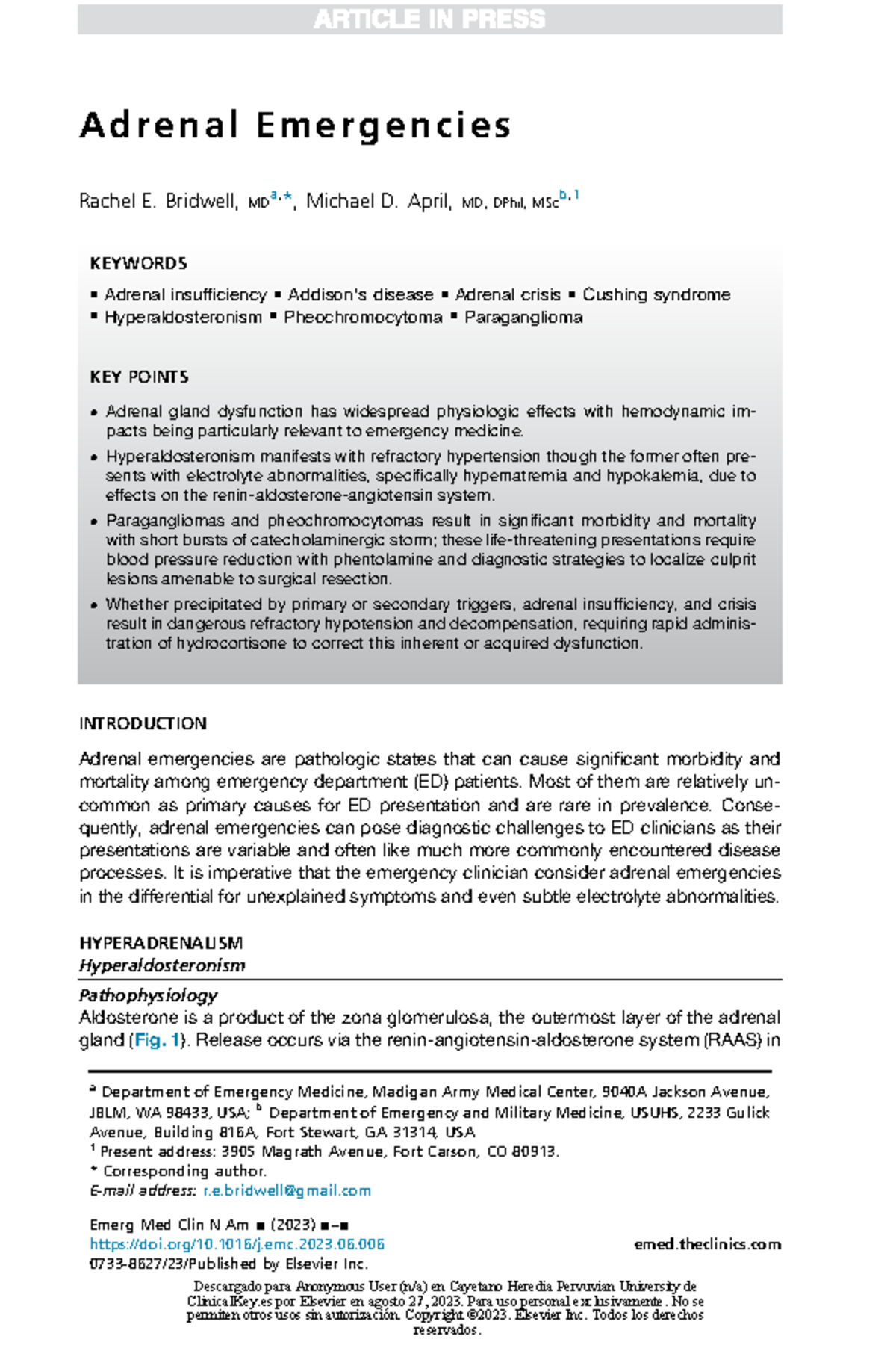 Adrenal Emergencies - Revisión - A drenal E m e r g e n c i e s Rachel ...