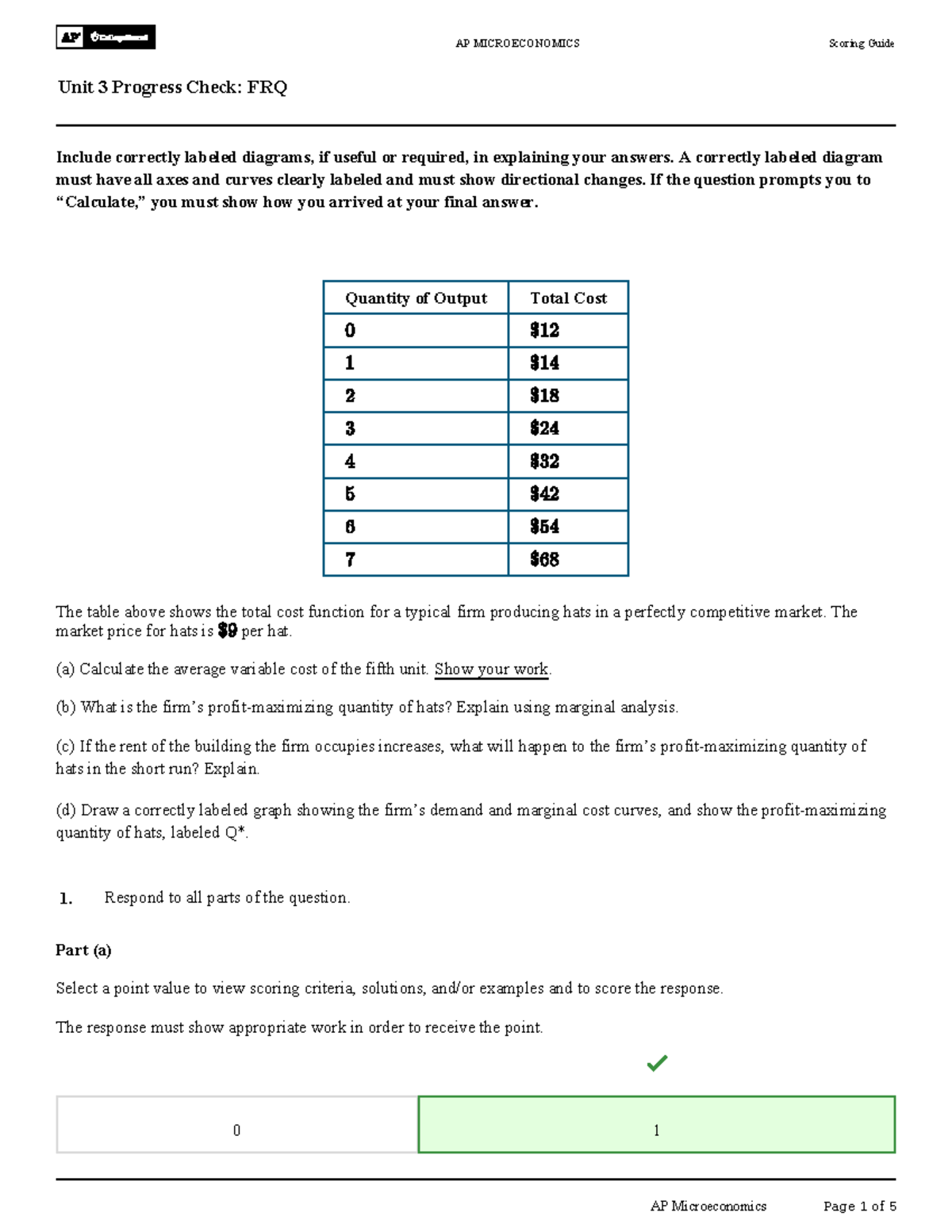 AP Microeconomics Review - Include correctly labeled diagrams, if useful or required, in ...
