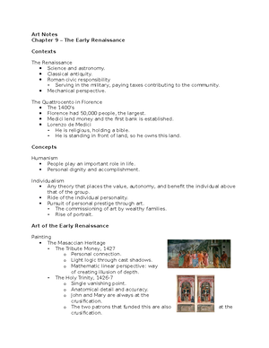 Intro Fine Arts 2313 - Introduction to fine arts notes - ART 2313 - Studocu