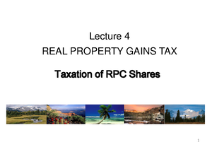 L05 2021 05 RPGT - Lecture notes 5 - Real Property Gain Tax RPGT Act ...