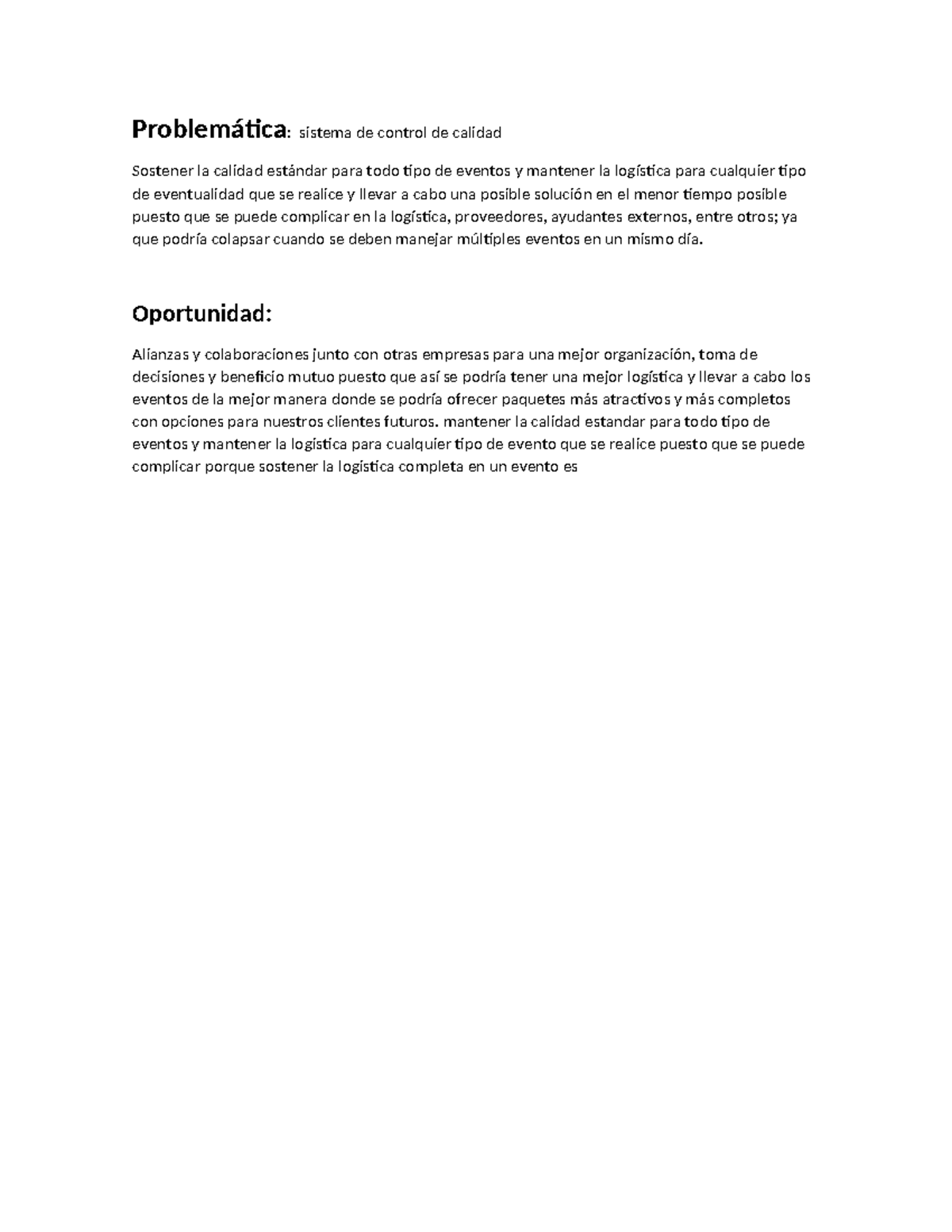 Problemática - descripcion del problema - Problemática: sistema de ...