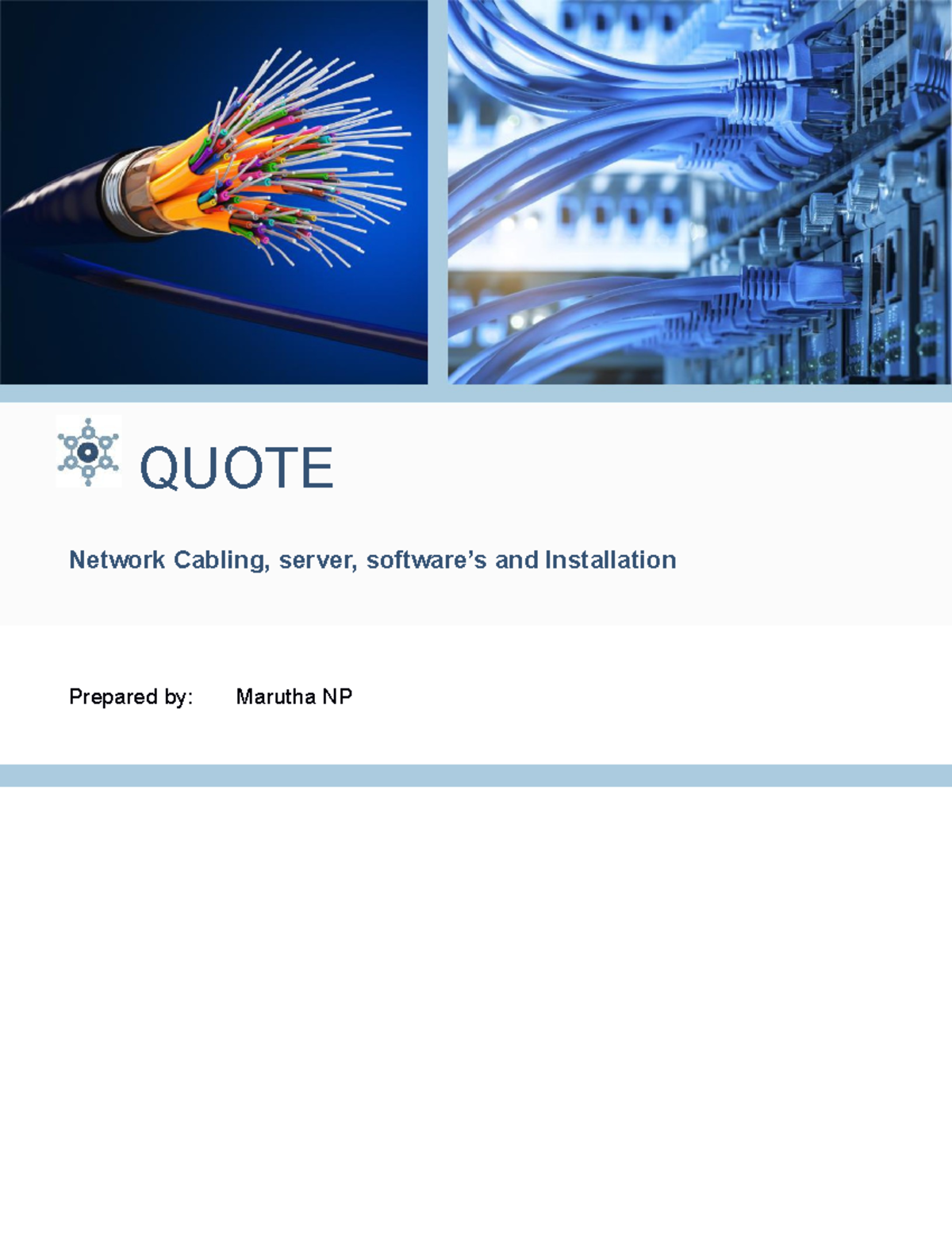 Network cabling installation business proposal done - QUOTE Network ...