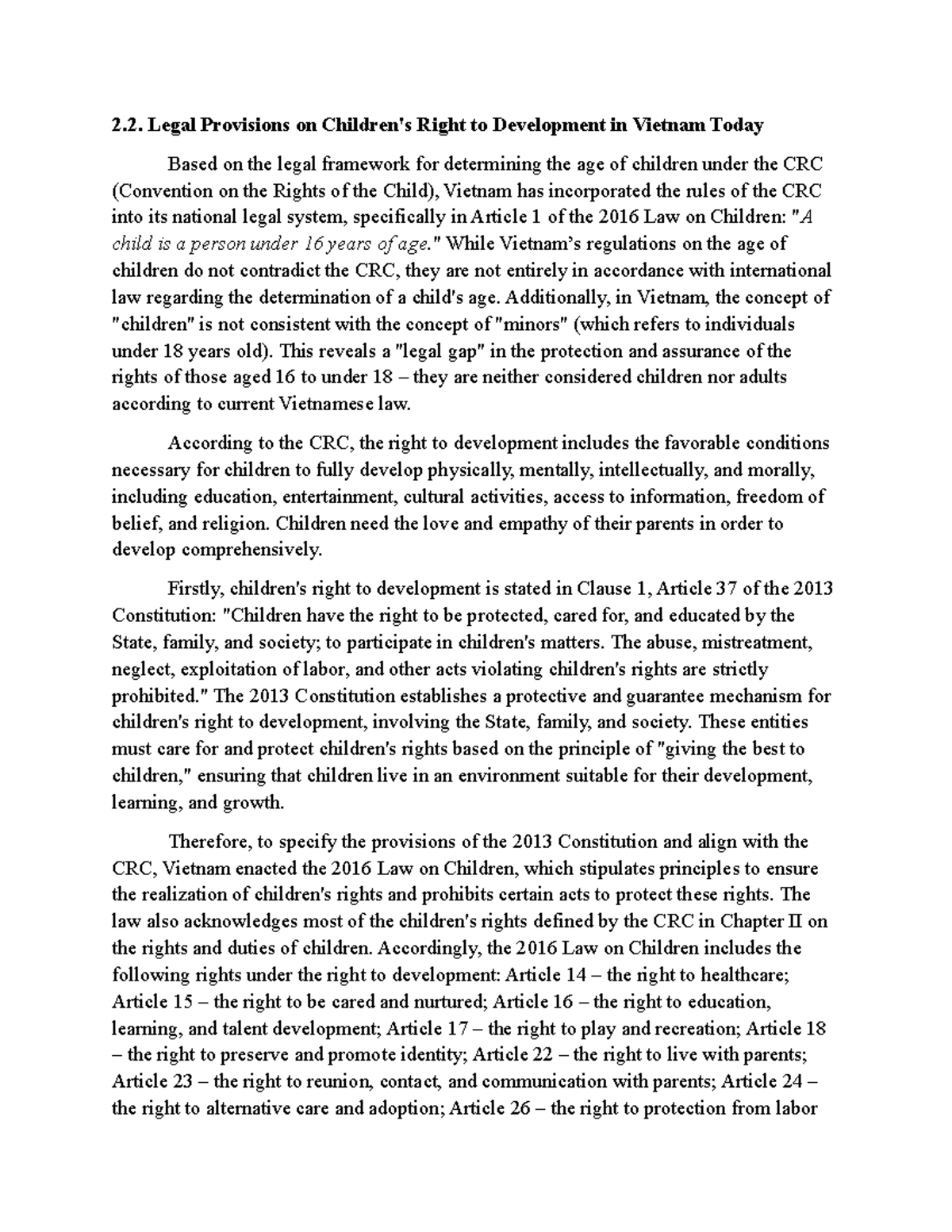 Taplnc - nope - Legal Provisions on Children's Right to Development in ...