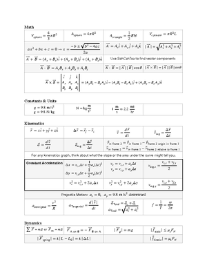 Phys 1410 notes pt 1 - Torque equation r=length of the lever arm F ...