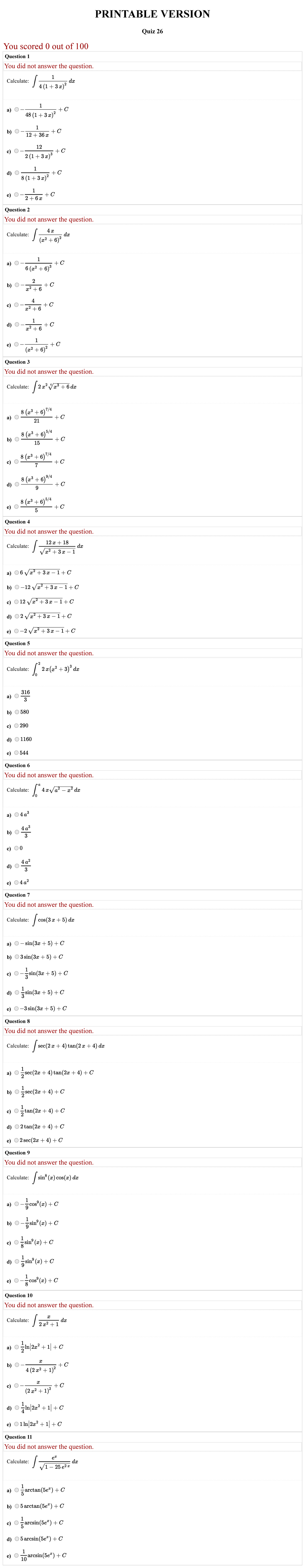 Quiz 26 - Notes and test prep - PRINTABLE VERSION Quiz 26 You scored 0 ...