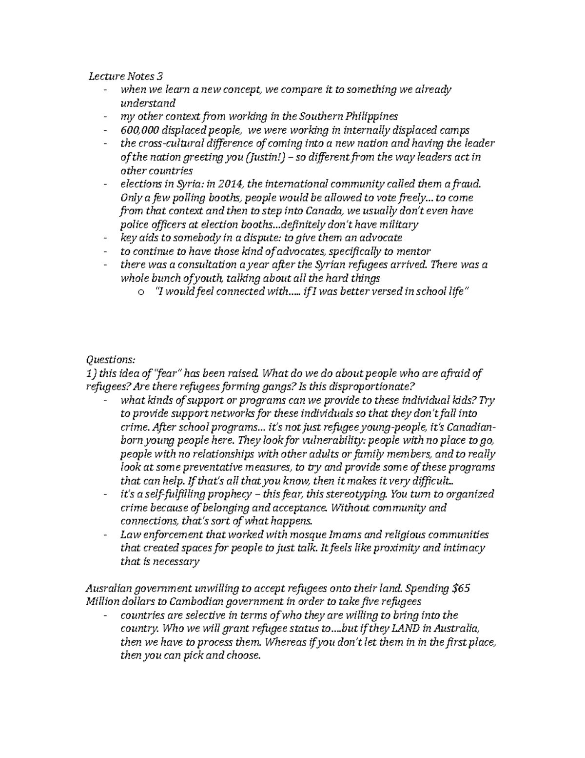 Soc war lecturenotes 3 - Lecture notes 3 - Lecture Notes 3 - when we ...