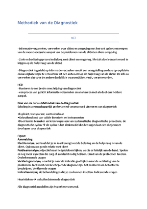 Samenvatting De Diagnostische Cyclus - Hoofdstuk 8: Verklaringsanalyse ...