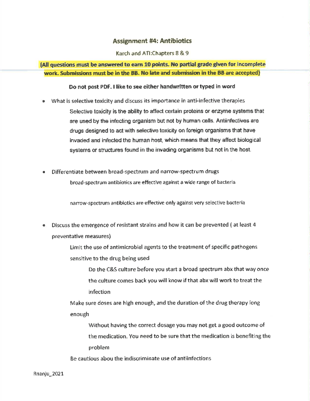 Abx - NUR 220 - Studocu