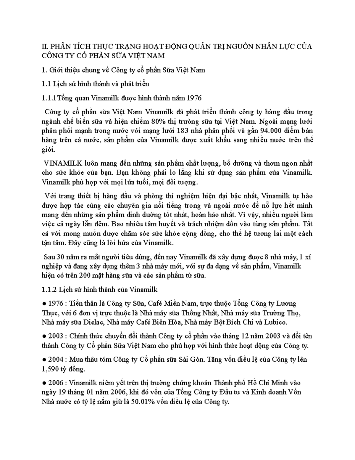 2 - cdsdswd sdvsd - II. PHÂN TÍCH THỰC TRẠNG HOẠT ĐỘNG QUẢN TRỊ NGUỒN ...