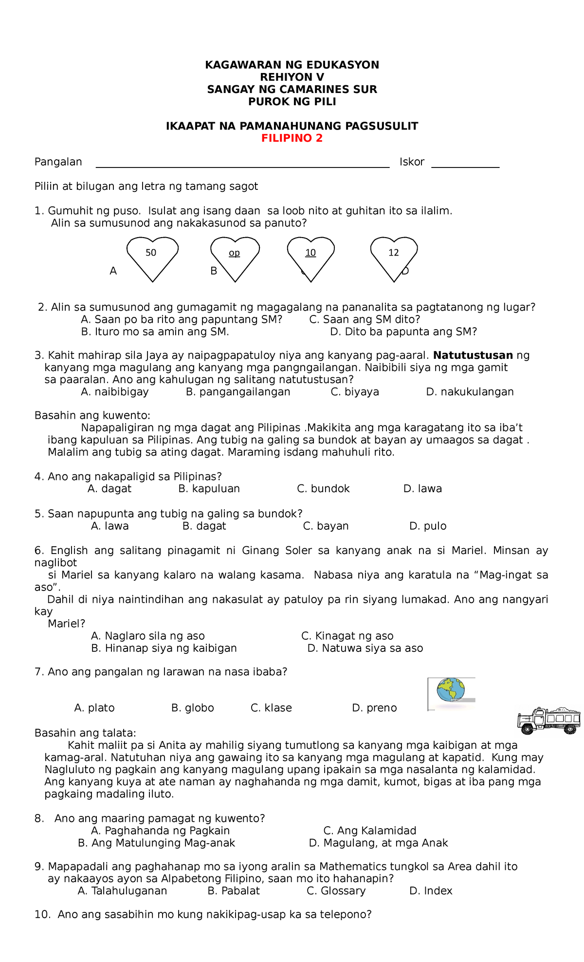 Fil - sample lectures and outputs - KAGAWARAN NG EDUKASYON REHIYON V ...