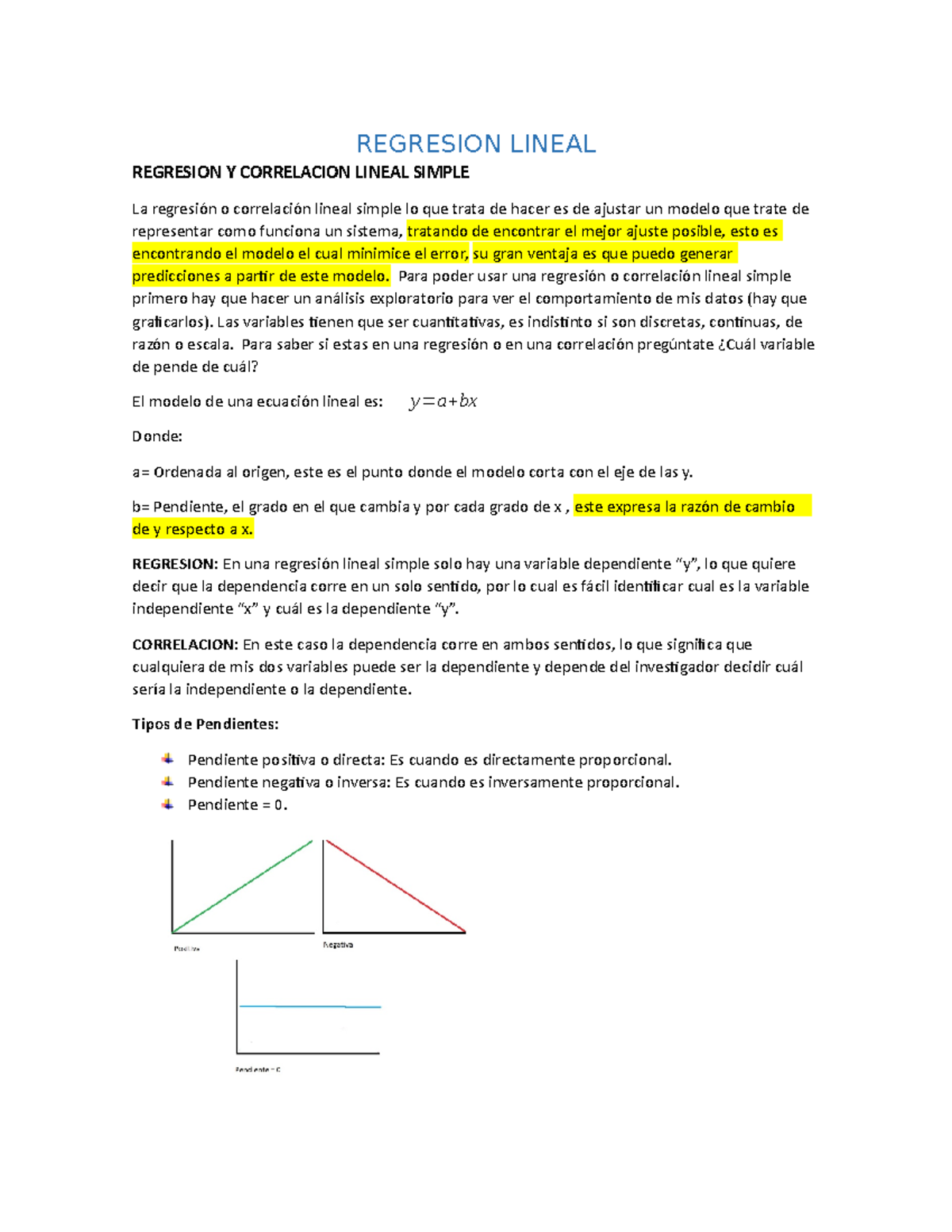 Regresion Lineal, Simple, Multiple y Modelos no lineales - REGRESION ...