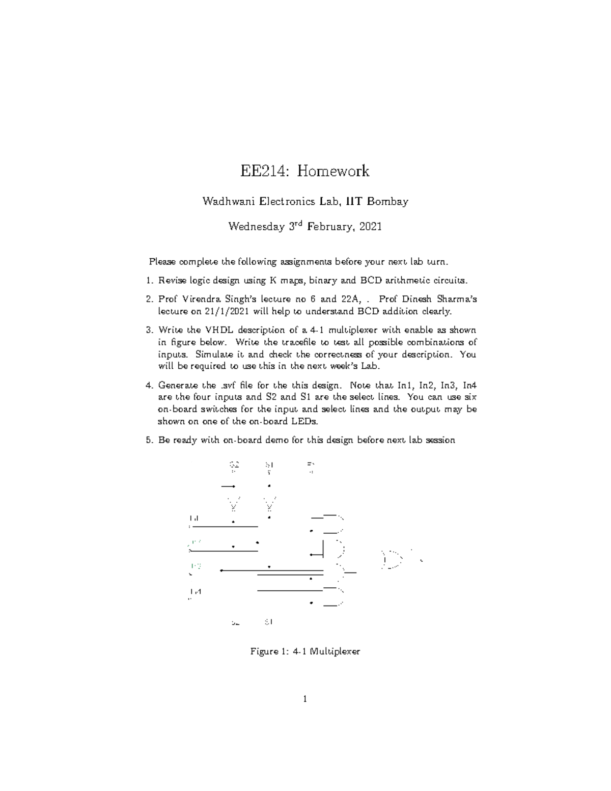 EE214 Homework Experiment PART 1 - EE214: Homework Wadhwani Electronics Lab, IIT Bombay ...