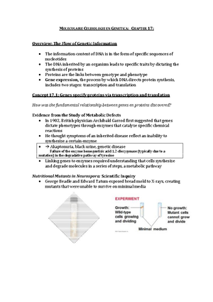 Molecular Biology Test Review - Molecular Biology Table of Contents ...