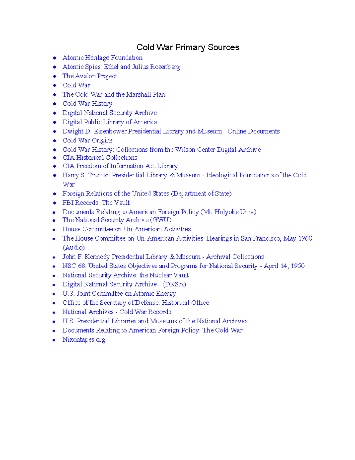 Untitled document - lab - Cold War Primary Sources Atomic Heritage ...