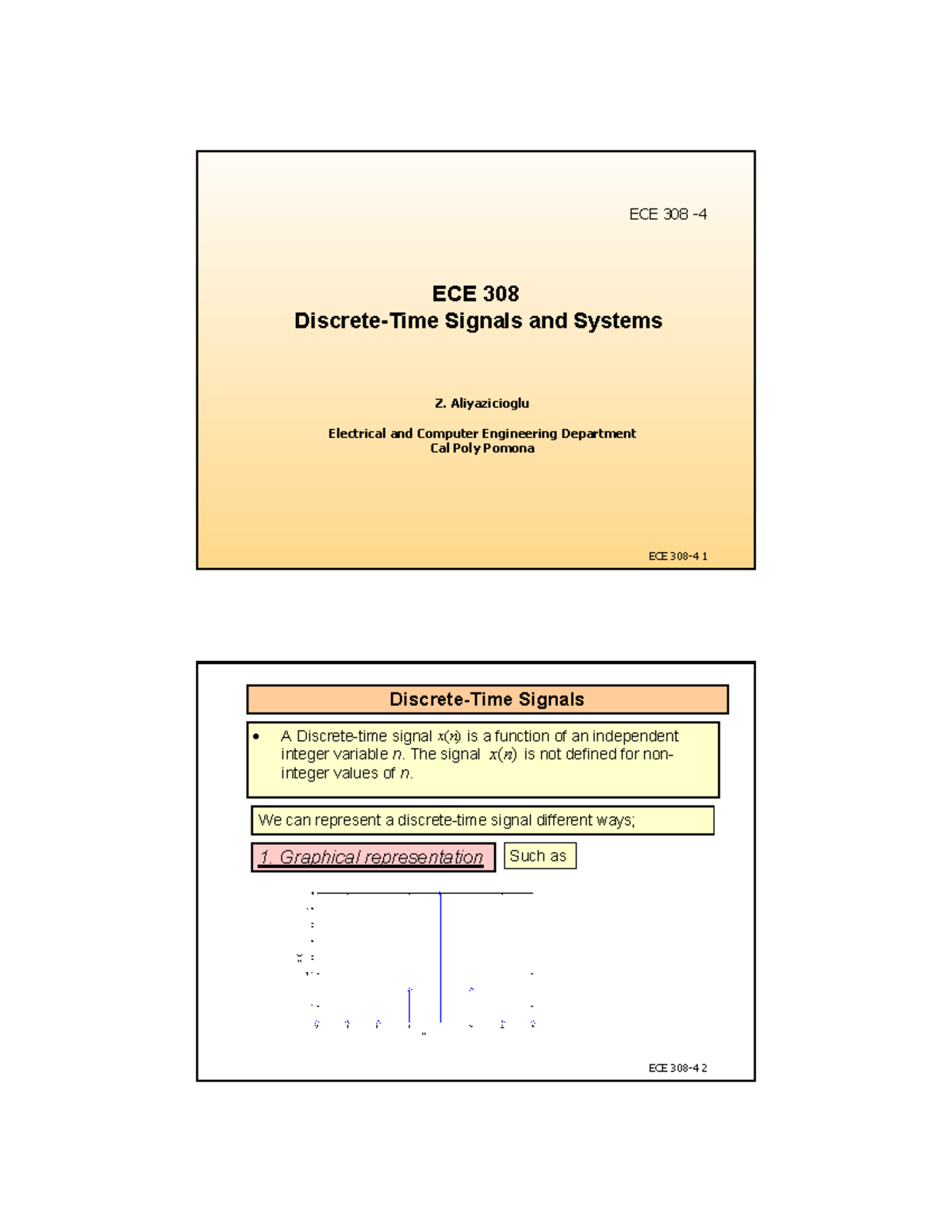 Ece308-4 lab experiment - ECE 308-4 1 ECE 308 Discrete-Time Signals and ...