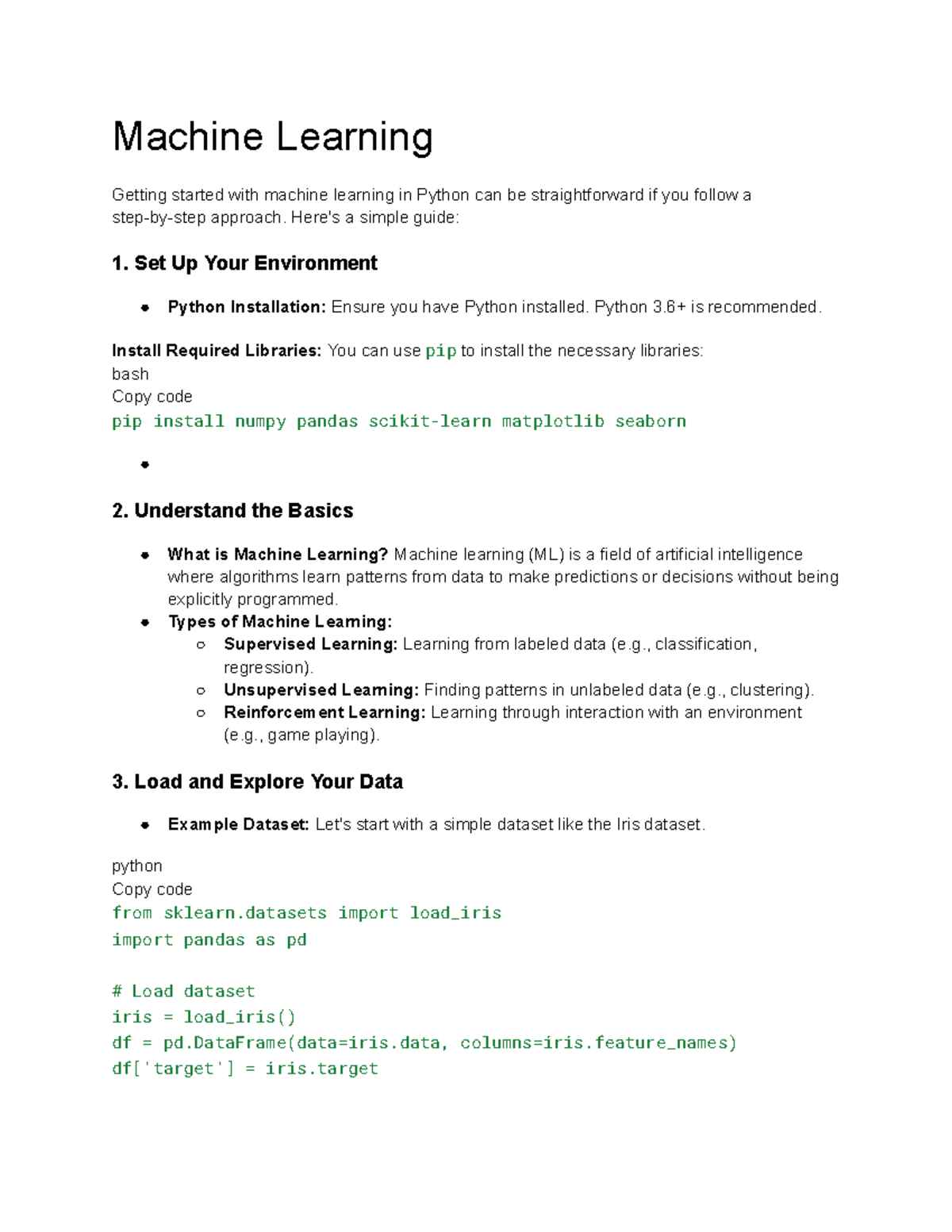 Machine learning for dummies - Machine Learning Getting started with machine learning in Python ...