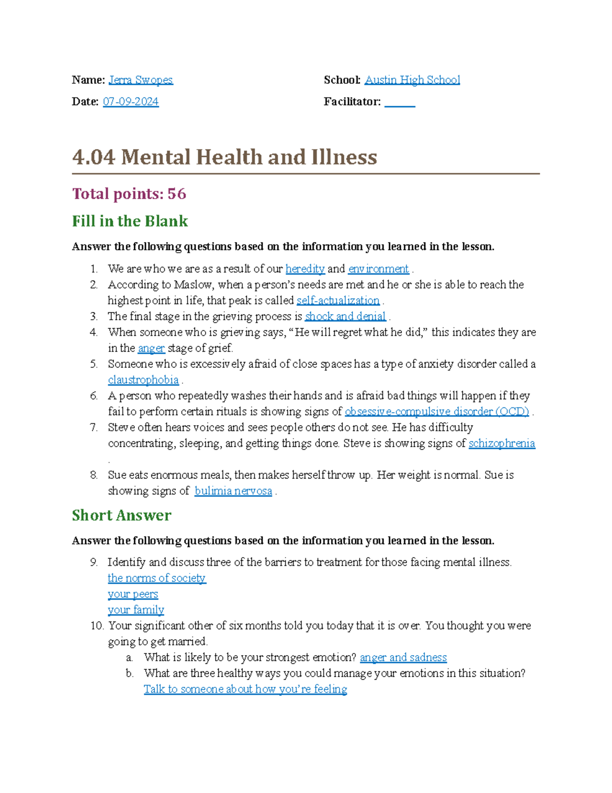 04-04 task - Health Unit 4 Assignment 4 - Name: Jerra Swopes Date: 07 ...