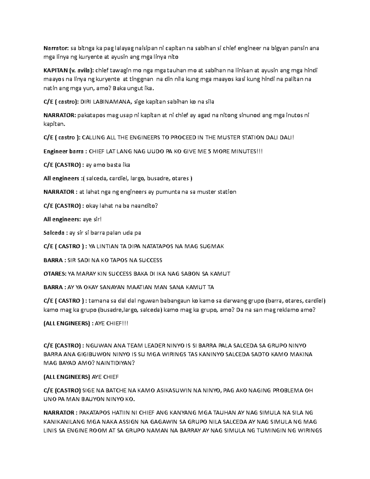 Electro- Roleplay - saad - Narrator: sa bitnga ka pag lalayag naisipan ...