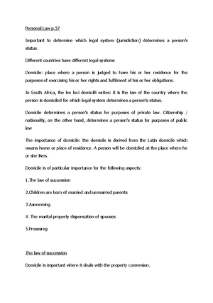 Law of Persons Textbook - iuri 111 - Studocu