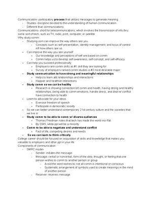 COMM 101 Interpersonal Problem Paper - Allie Lang COMM 101 ...