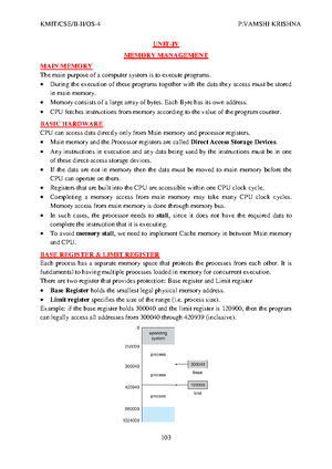 OS Important Questions - OPERATING SYSTEMS IMPORTANT QUESTIONS UNIT- 1 ...