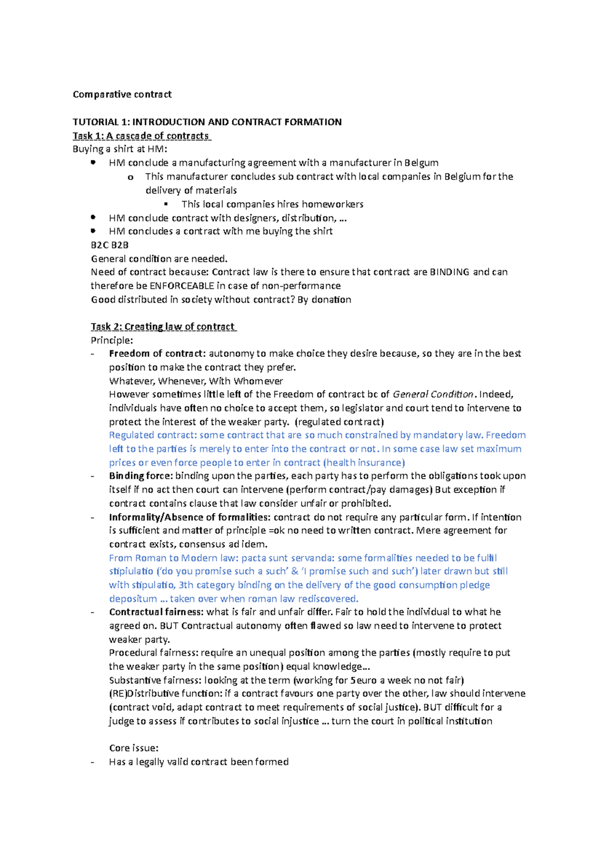 Comparative contract TUTO 1 - Comparative contract TUTORIAL 1: INTRODUCTION AND CONTRACT ...