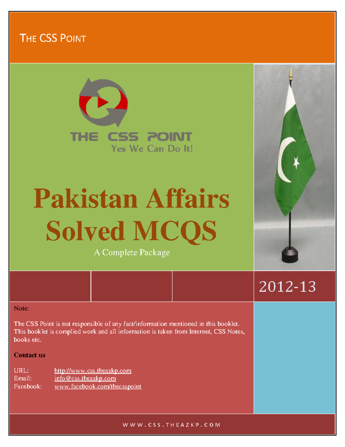 Pakistan Affairs Solved MCQS A Complete Package - THE CSS POINT 2012 ...