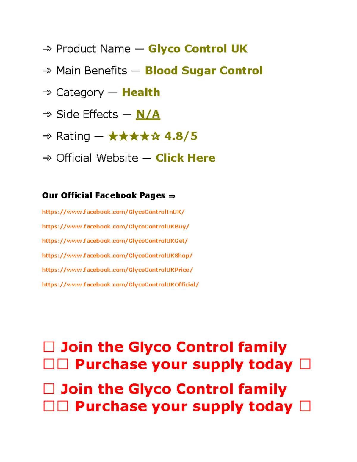 Glyco Control UK - With countless products claiming to support health ...