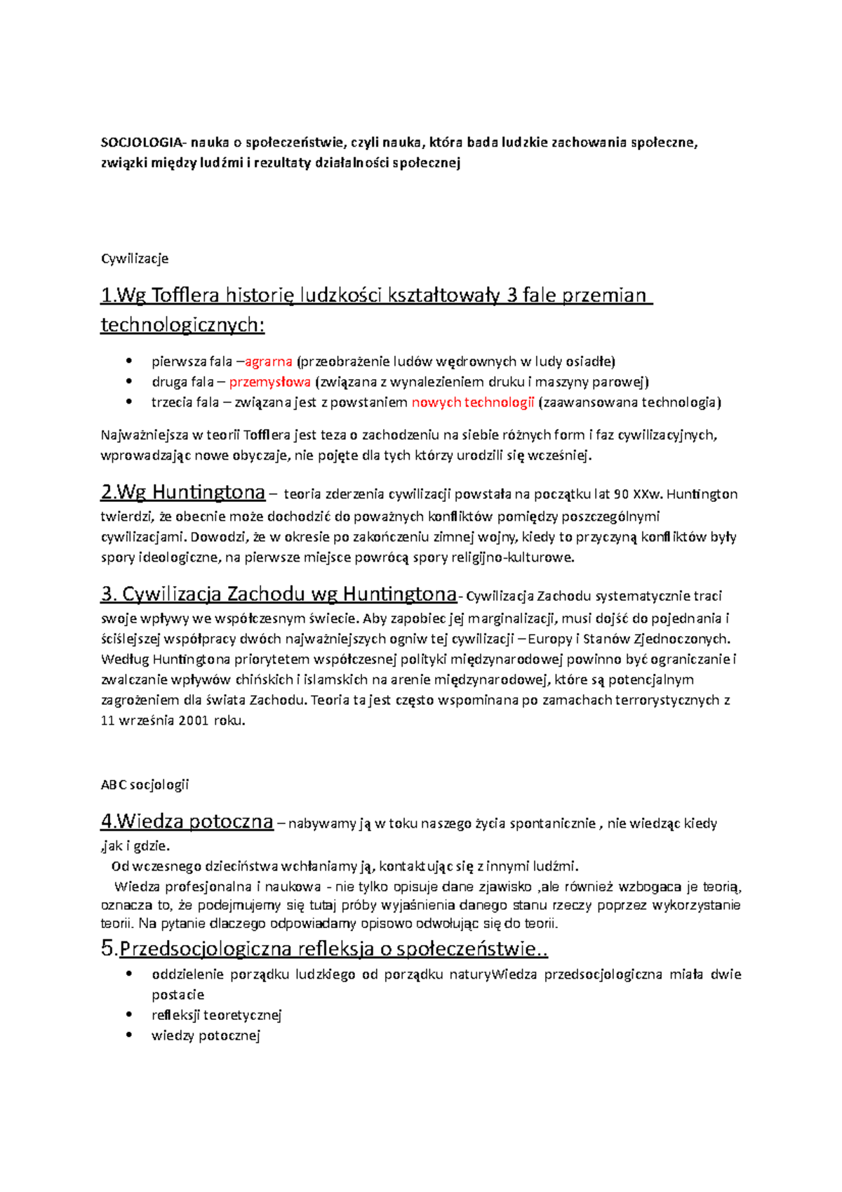 Pytania i ich opracowanie Socjologia Ogólna - SOCJOLOGIA- nauka o społeczeństwie, czyli nauka ...