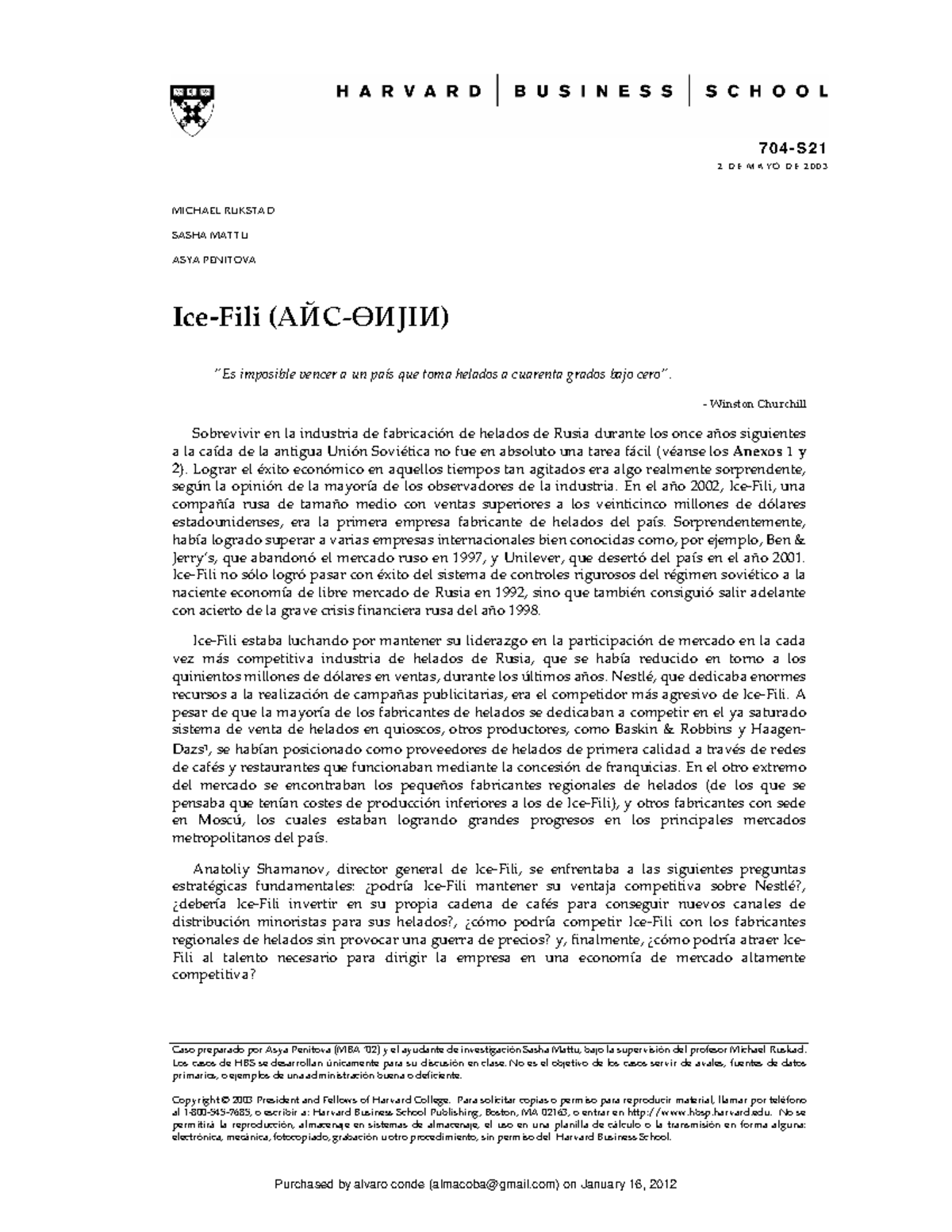 Ice-Fili - caso de Ice-Fili - 7 04- S 21 2 D E M A Y O D E 2 0 0 3 Caso ...