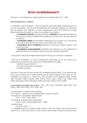 Commentaire article 72 Constitution - Droit constitutionnel II Article ...