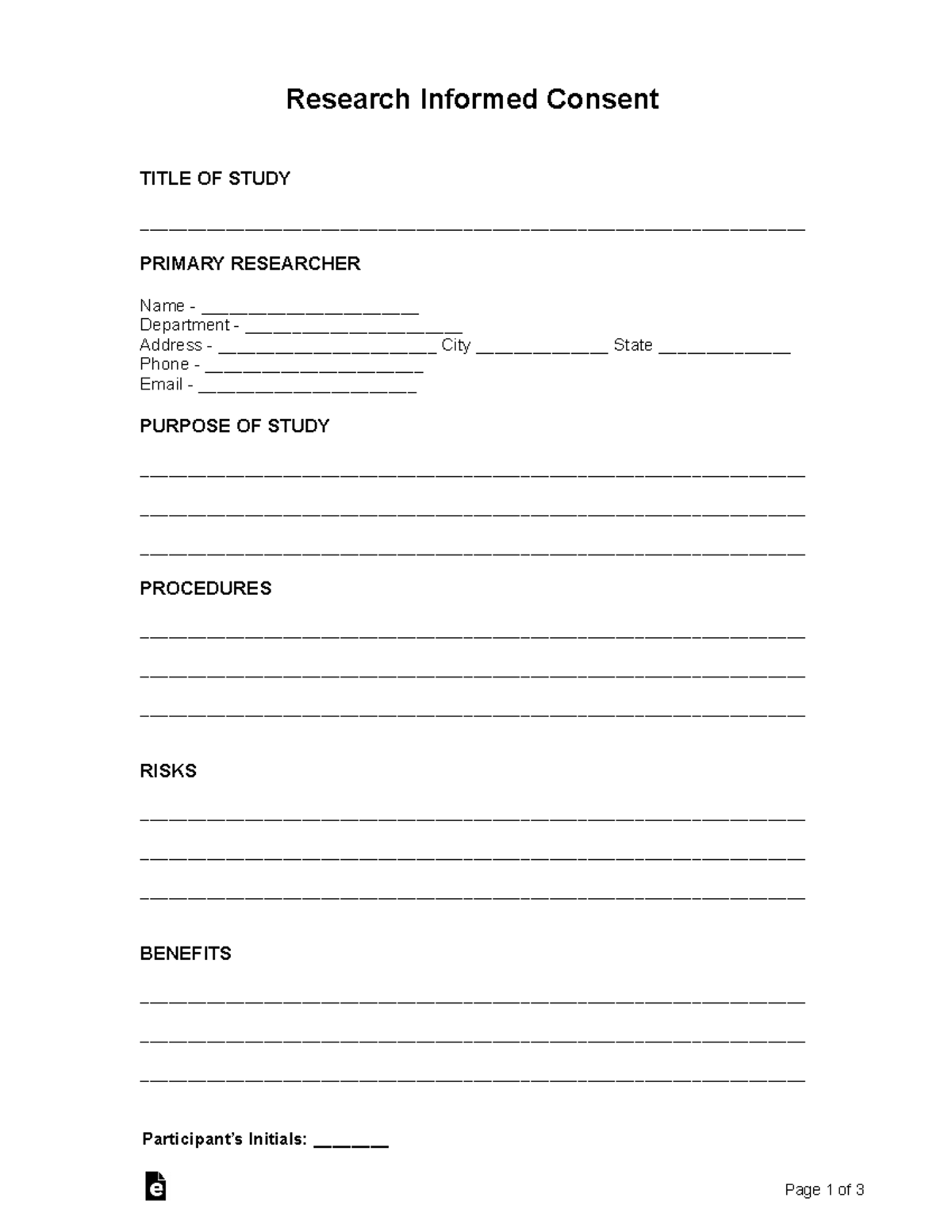 Research Informed Consent Form - Research Informed Consent TITLE OF ...