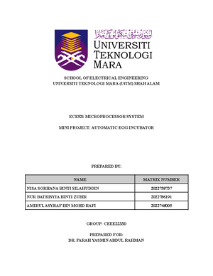 Experiment 7 - lab report - FACULTY OF APPLIED SCIENCE COURSE: BACHELOR OF SCIENCE (HONS). - Studocu