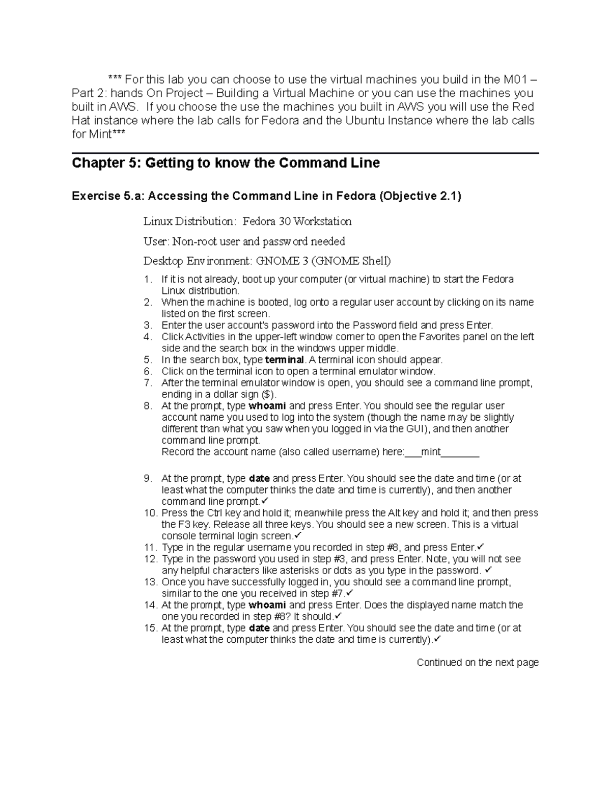 Accessing Command Line in Fedora and Linux Mint - Studocu